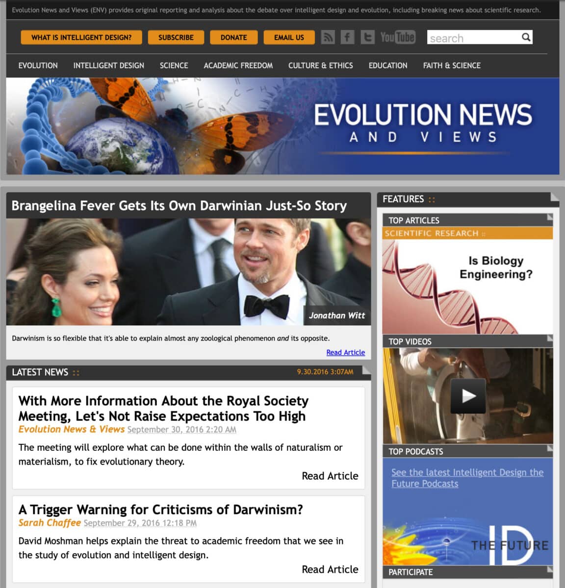 Evolution News Evolves | Science and Culture Today